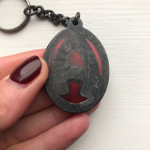 Vintage | Accessories | Vintage Pewter Red Letter A Keychain | Poshmark